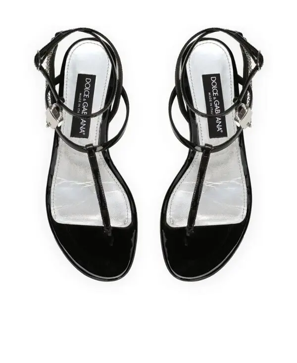 Dolce & Gabbana Dolce Gabbana Padlock Chain-link Flat Sandals