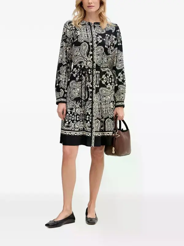 OUI Paisley-print Belted Mini Dress