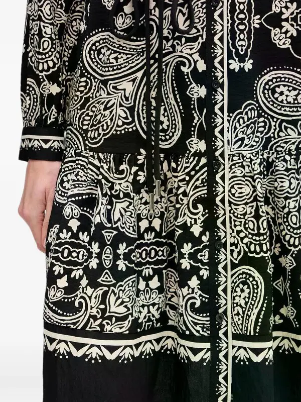 OUI Paisley-print Belted Mini Dress
