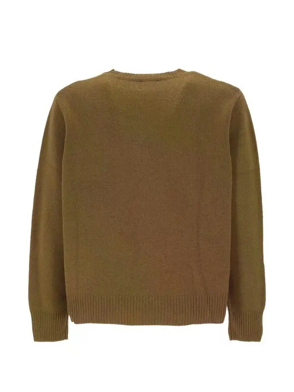 ROY ROGER'S Crew Neck Wool Sweater - Brown