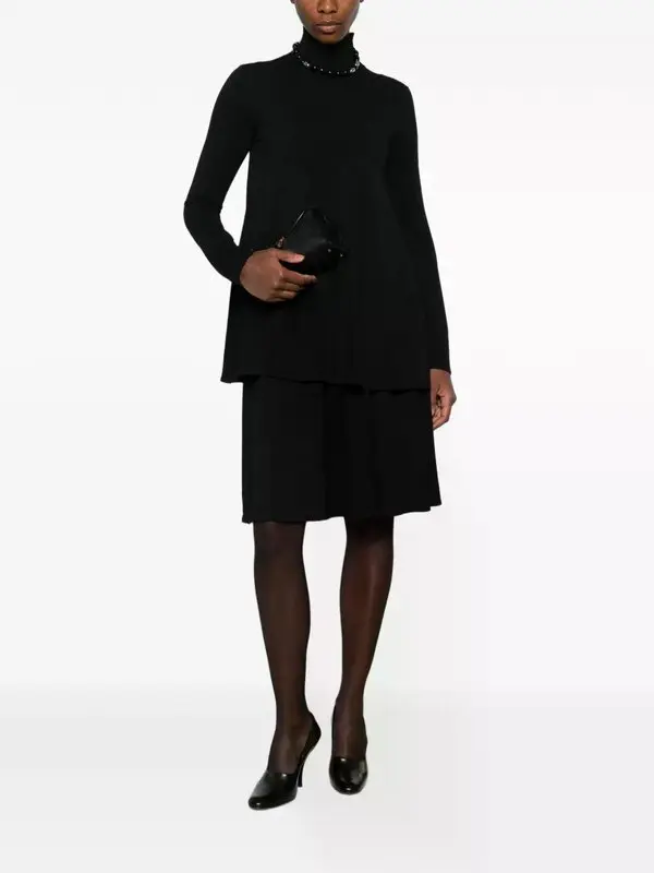 TOTEME Crepe Turtleneck Top