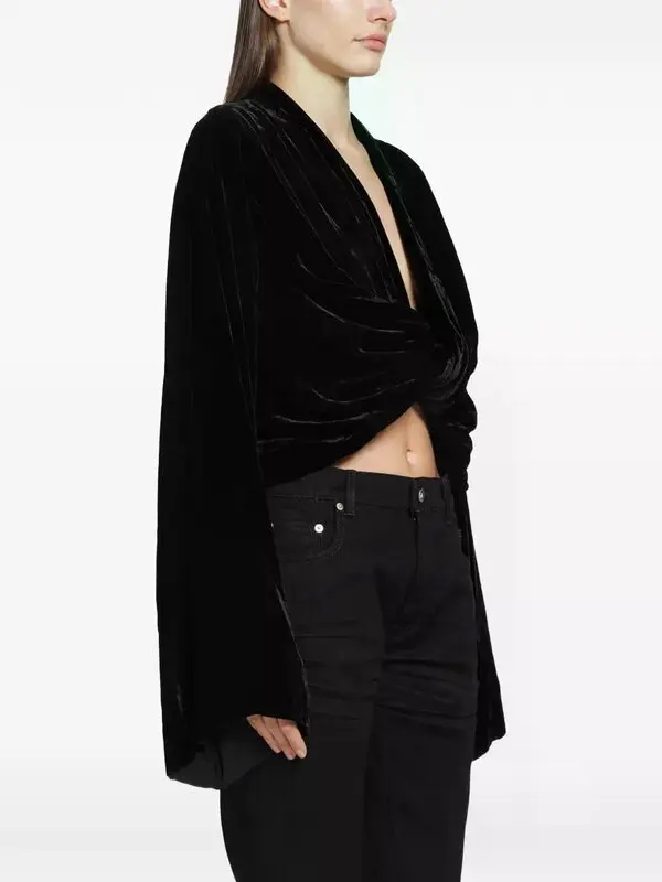 Rick Owens Velvet Knot Detail Top