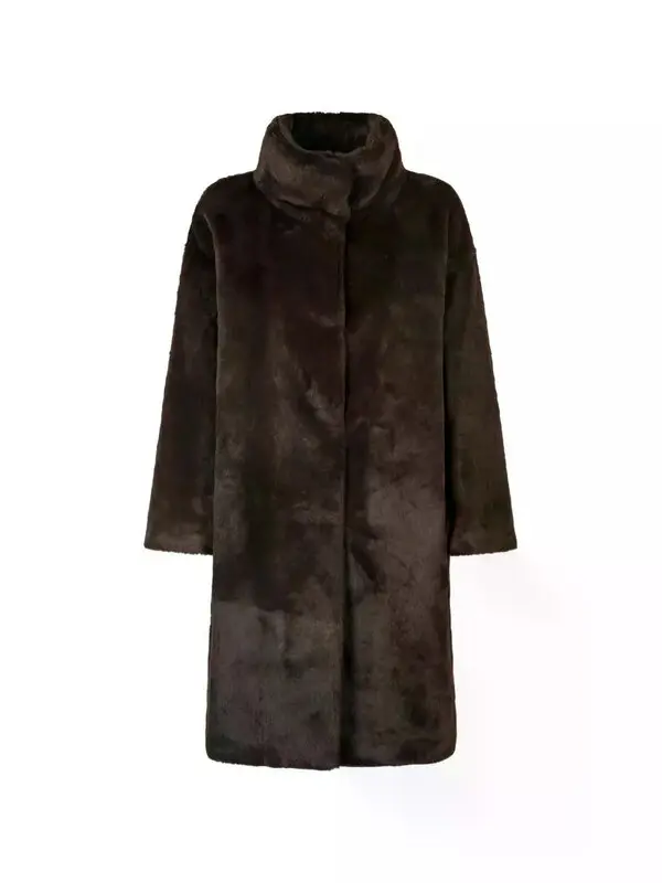 Herno Funnel-neck Coat - Brown