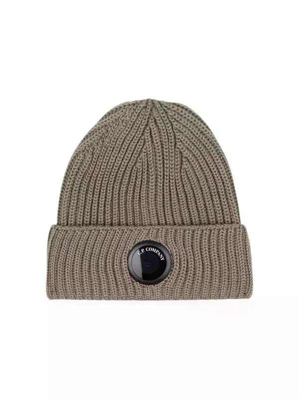 C.P. COMPANY Lens Ribbed-knit Beanie Hat
