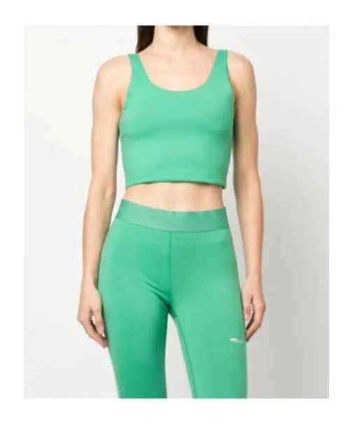 Polo Ralph Lauren Scoop Neck Cropped Tank Top With Rear Logo Print