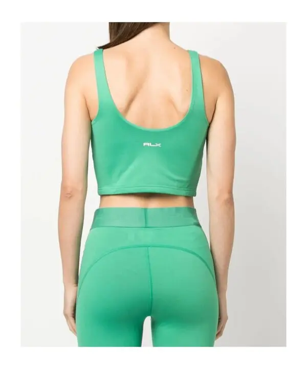 Polo Ralph Lauren Scoop Neck Cropped Tank Top With Rear Logo Print