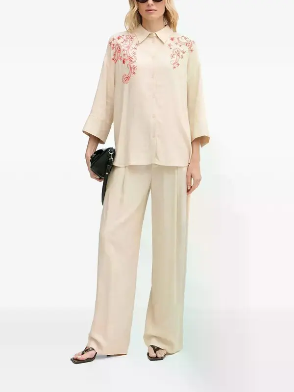 MOS MOSH Mmissa Coleen Pleated Wide-leg Trousers