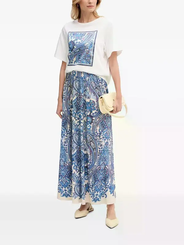 OUI Paisley-print Straight Maxi Skirt