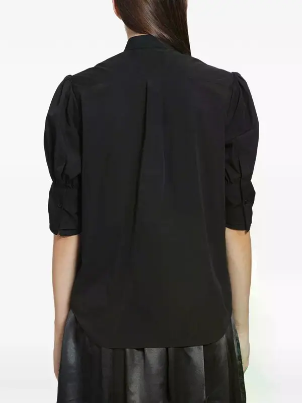 Noir Kei Ninomiya Puffed Sleeve Shirt With Bow Embellishment