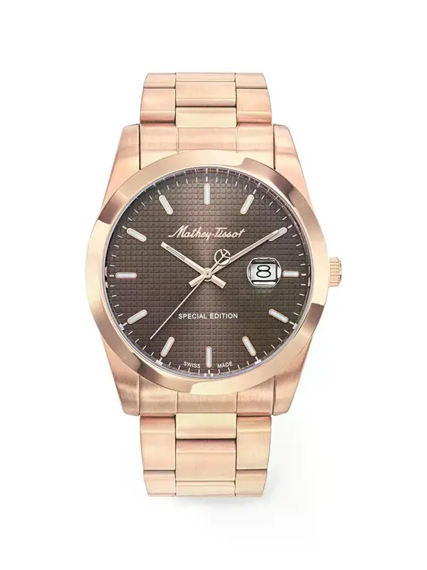 MATHEY TISSOT Classic Round Dial Watch - Brown