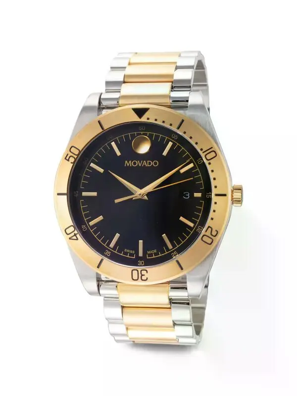 Movado Logo-print 41mm Watch - Black