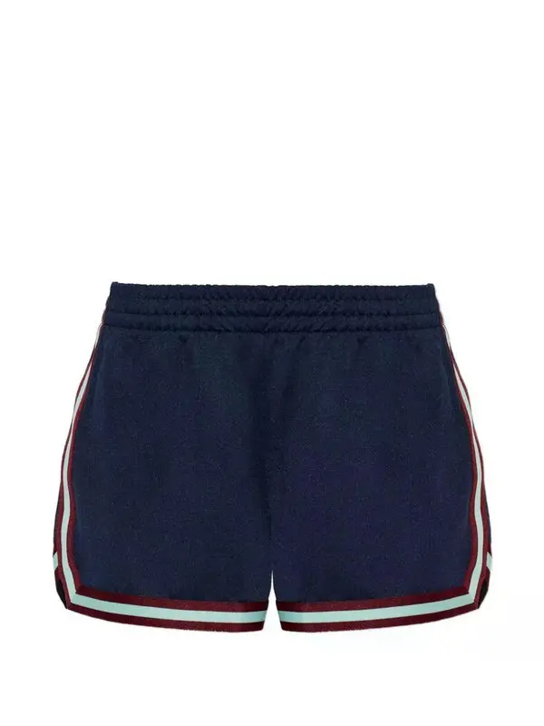 The Upside Cleopatra Striped-trim Shorts - Blue