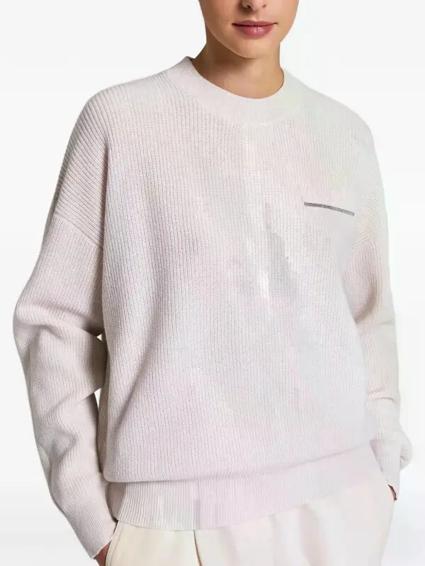 Peserico Ribbed-knit Sweater - Neutrals