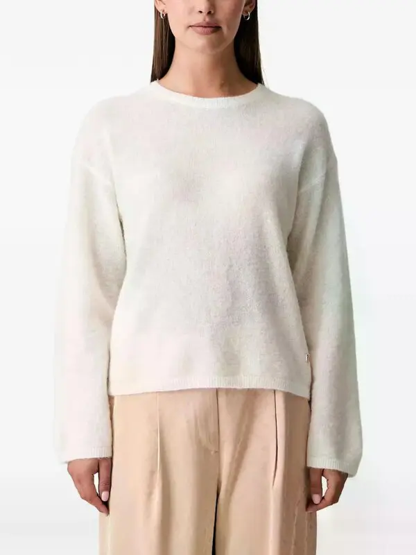 MOS MOSH Mape Crew-neck Sweater - White