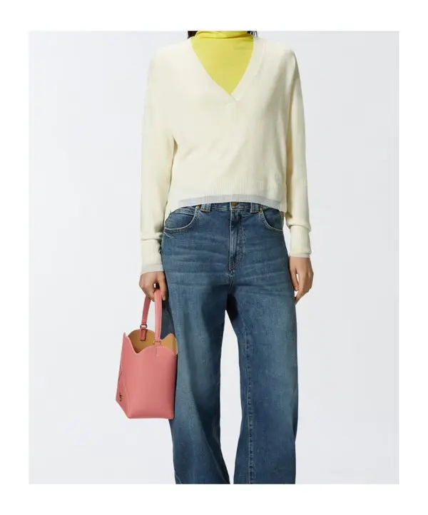 Pinko Contrasting-trim V-neck Jumper