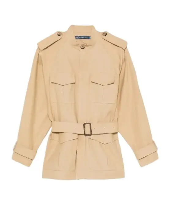 Polo Ralph Lauren Belted Military Jacket - Nude
