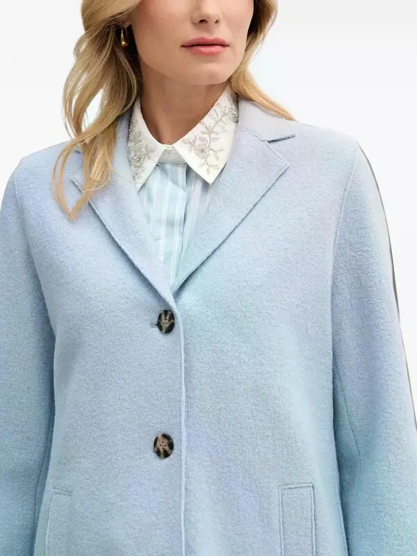 OUI Stripped Embroidered-collar Shirt
