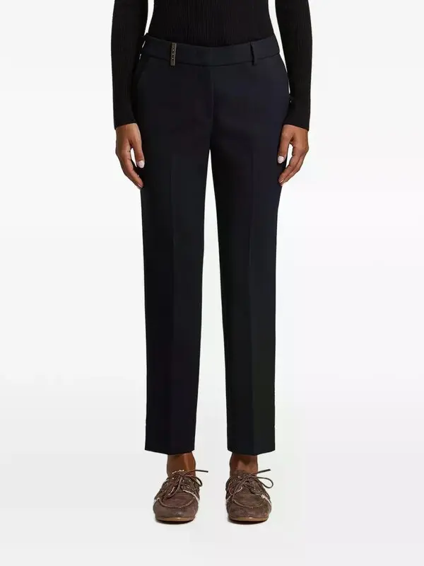 Peserico Embellished Cropped Trousers - Blue
