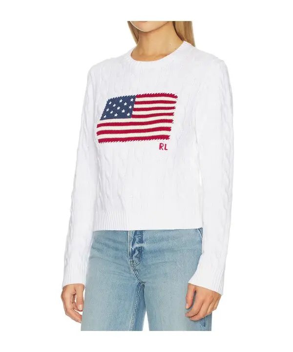 Polo Ralph Lauren Cable-knit Flag Sweater