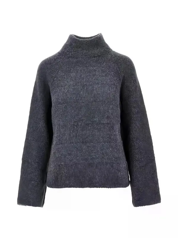 Emporio Armani High-neck Raglan Sweater - Grey