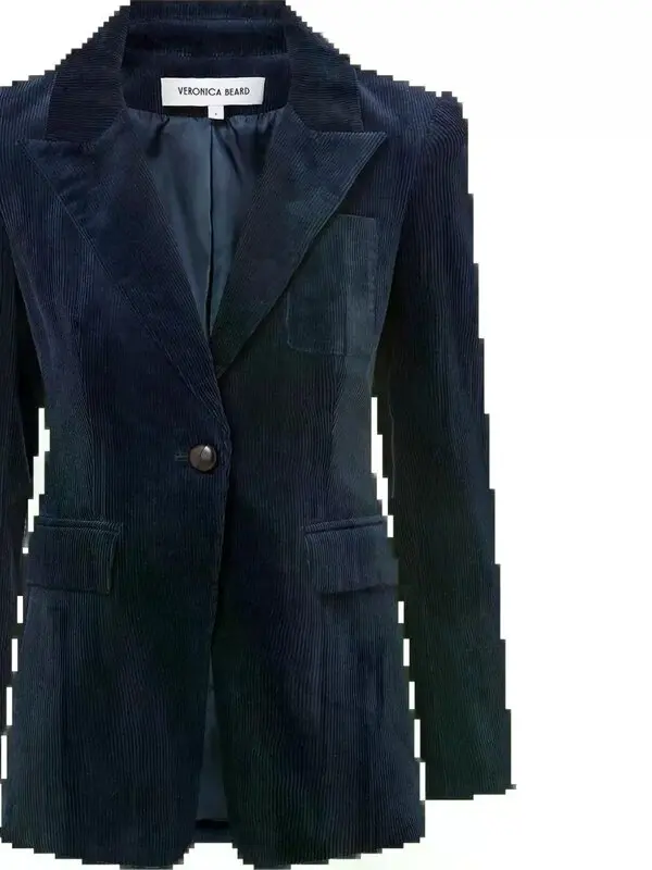 Veronica Beard Livvy Corduroy Dickey Jacket - Blue