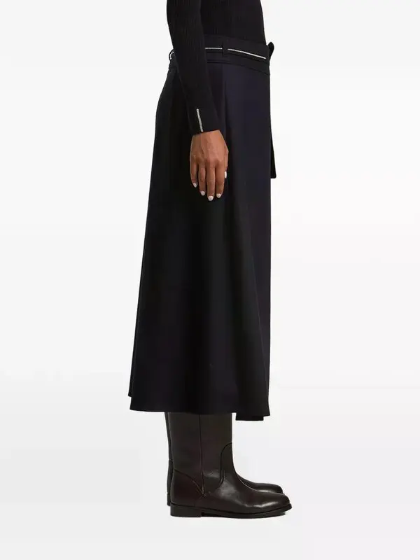 Peserico Wrap-style Belted Midi Skirt