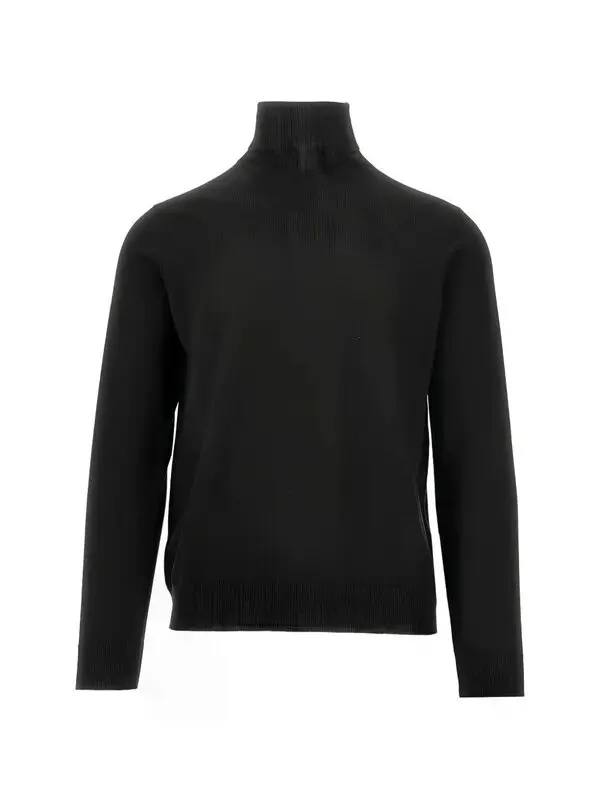THE M.. Roll-neck Wool Knit - Black