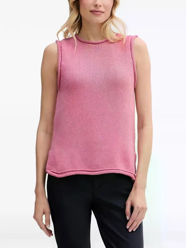MOS MOSH Mmaubin Sl Sleeveless Side-slit Top - Pink
