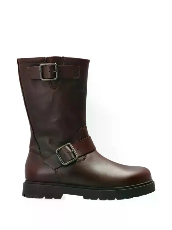 BIRKENSTOCK Highwood Mid Buckle-details Leather Boots - Brown