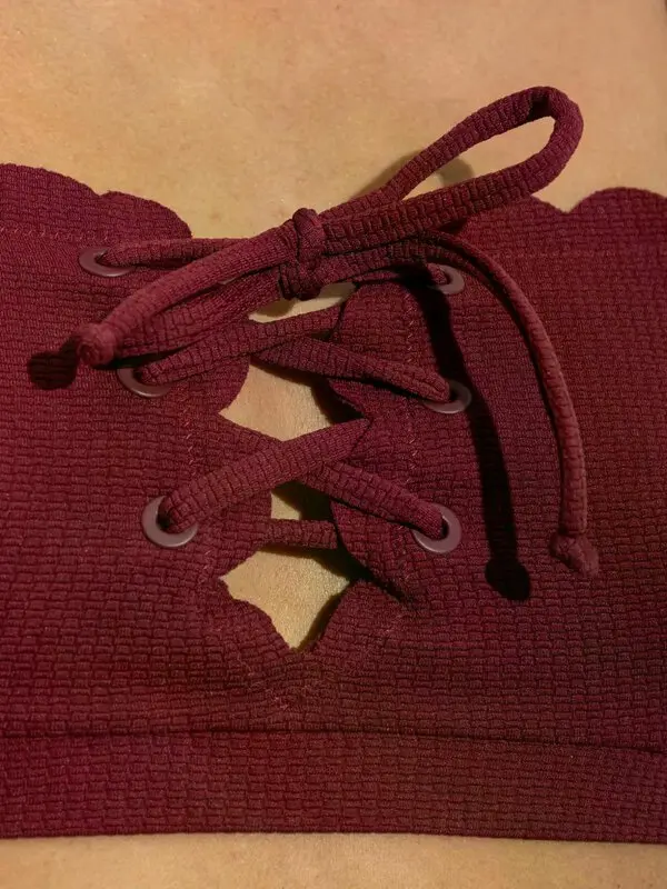 Marysia Palm Springs Scalloped Bikini Top - Red