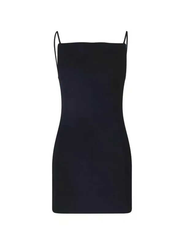 Givenchy Sliced Square-neck Spaghetti-strap Mini Dress - Black