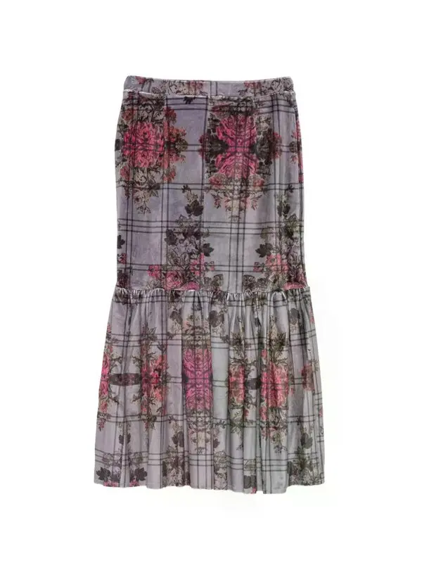 BARBARA BOLOGNA Floral-print Ruffled Midi Skirt