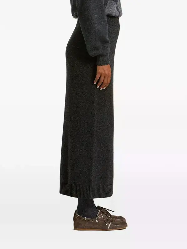 Peserico Knitted Ribbed-trim Midi Skirt