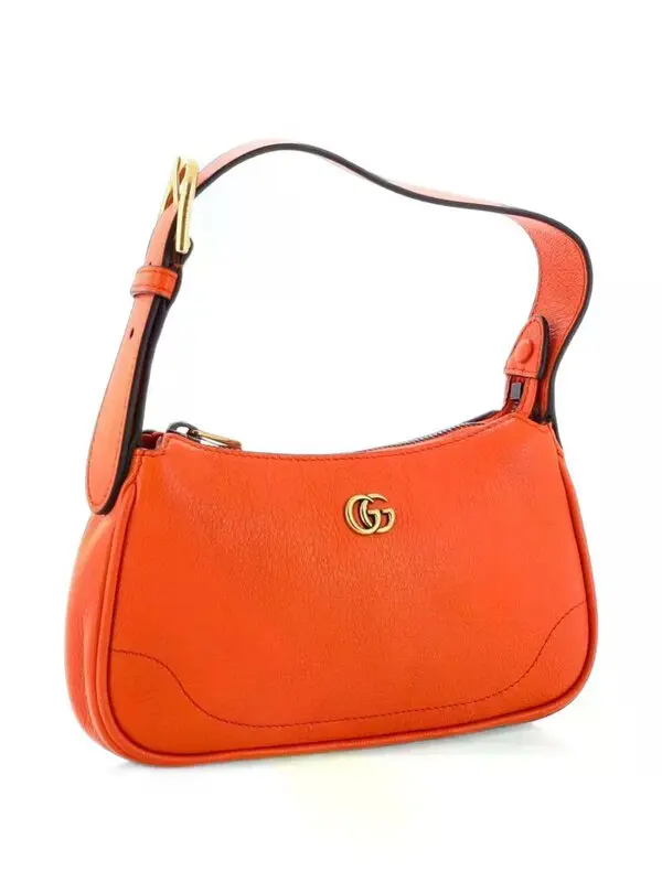 Gucci Aphrodite Leather Mini Shoulder Bag - Orange