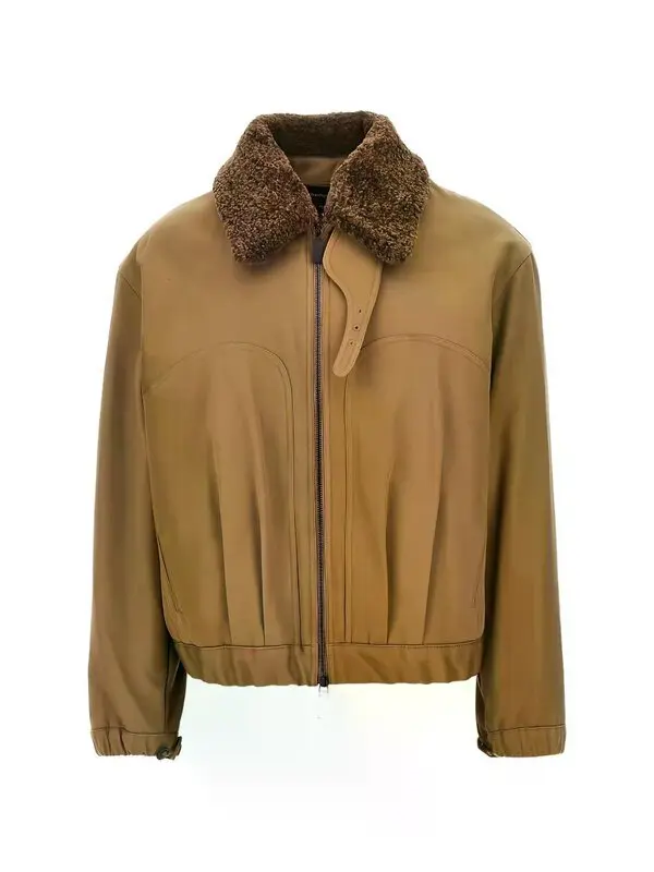 Emporio Armani Faux-fur Collar Blouson Jacket - Neutrals