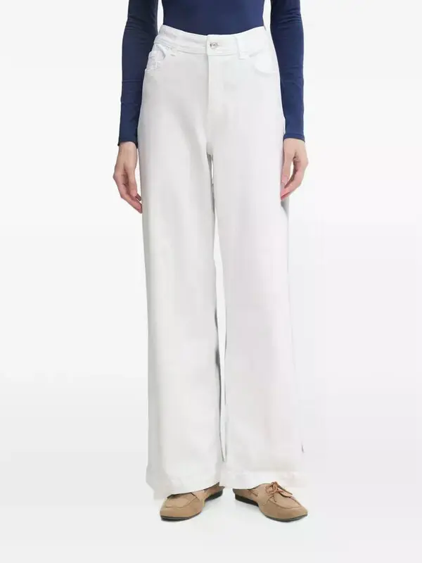 MOS MOSH Dara Wide-leg Jeans - White