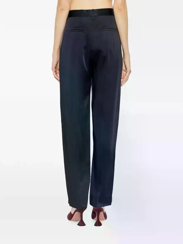 Victoria Beckham Cecilia Satin Pleated Trousers