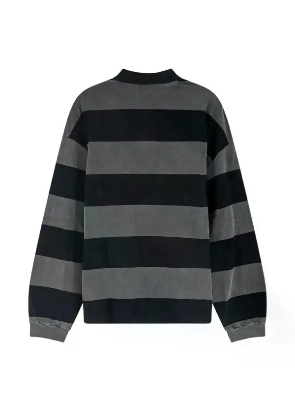 REPRESENT Owners Club Striped Polo Shirt - Black