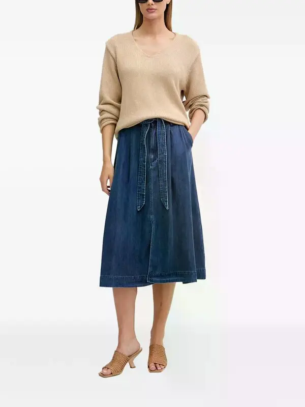 MOS MOSH V-neck Knitted Sweater - Neutrals