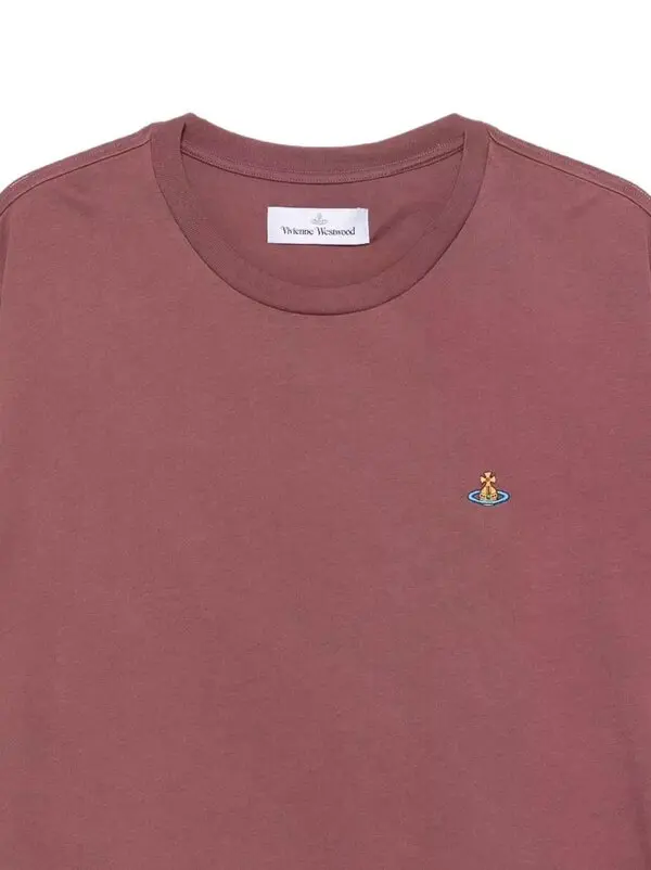 VIVIENNE WESTWOOD Orb Embroidered T-shirt - Pink