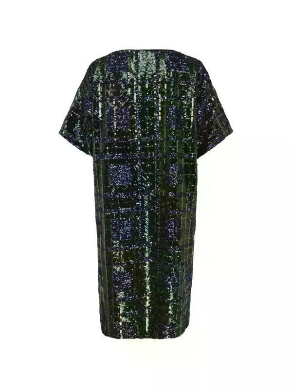 N°21 Sequin-embellished Checked Mini Dress