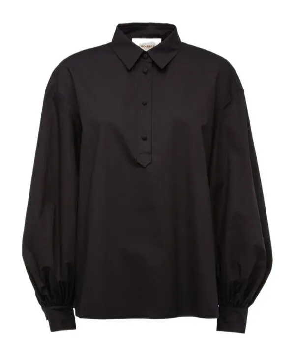 La DoubleJ Poet Cotton Shirt - Black