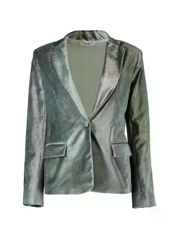 SUSAN BENDER Single-breasted Velvet Blazer
