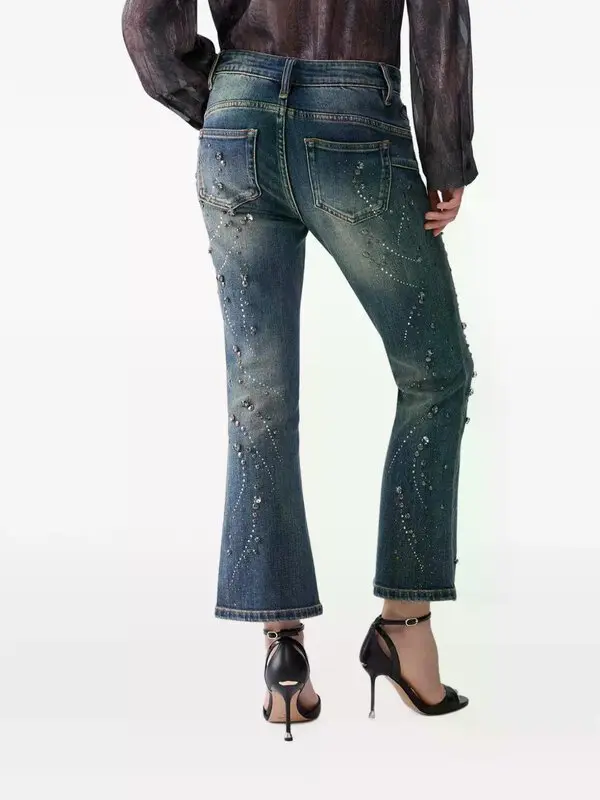 Liu Jo Bootcut Jeans With Rhinestones