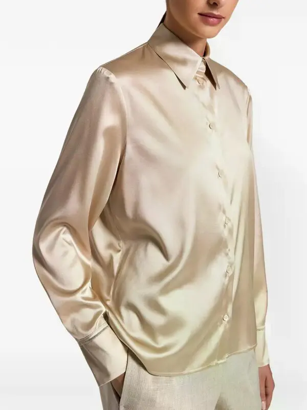 Peserico Satin-finish Long-sleeve Shirt