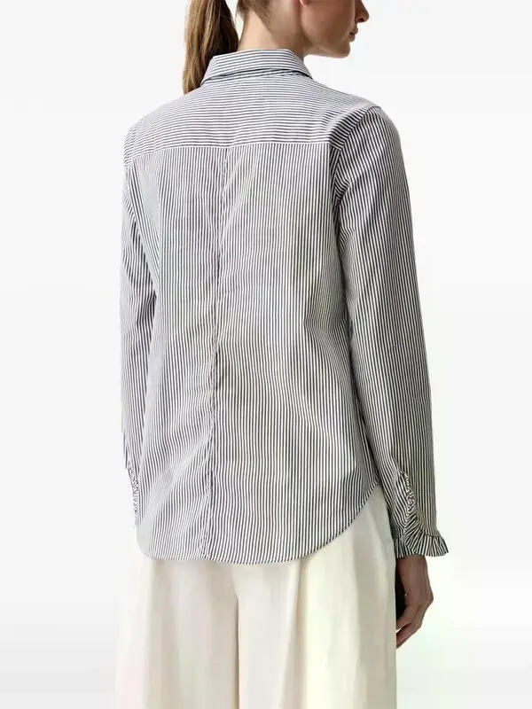 MOS MOSH Mmmattie Flip Striped Ruffle-cuff Shirt