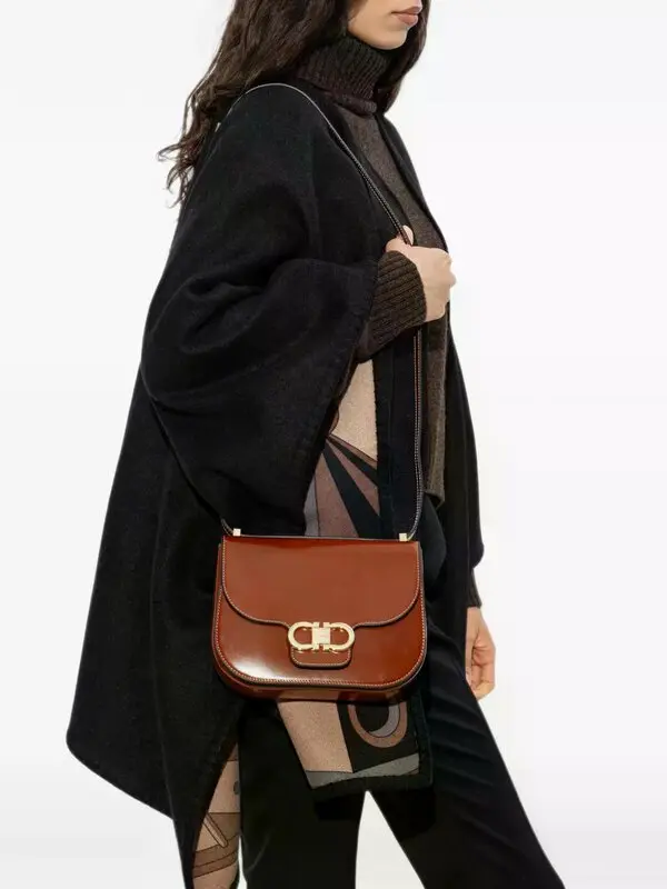FERRAGAMO Double Gancini Cross Body Bag