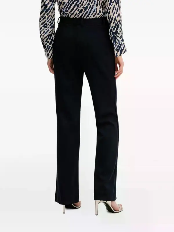 OUI Pressed-crease Flared-leg Trousers