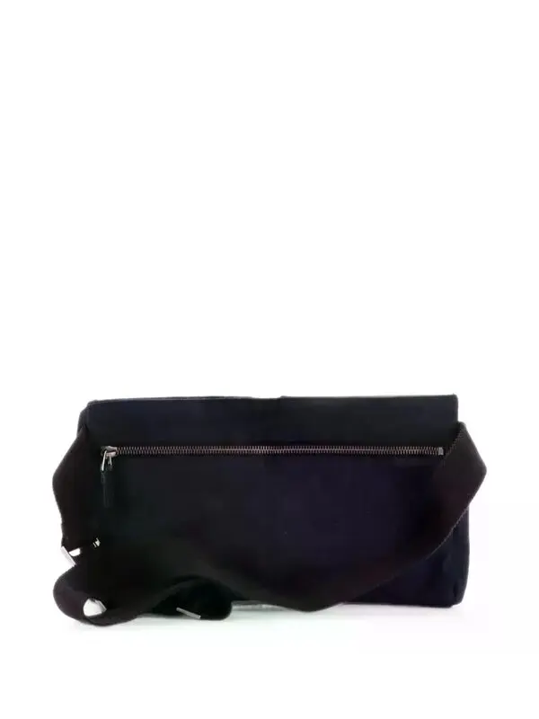 Gucci Vintage Double Gg Canvas With Leather Belt Bag