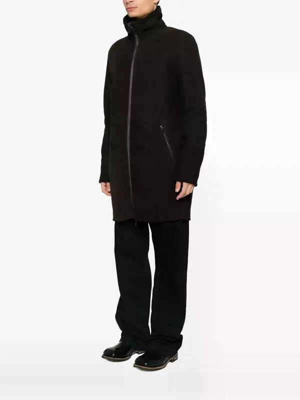 GIORGIO BRATO Shearling-lined Suede Coat
